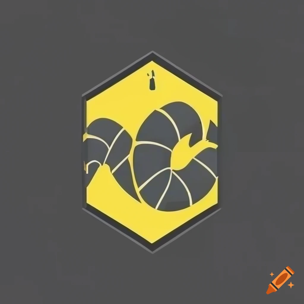 Sandworm inside hazard sign style hexagon triangle on solid backdrop on ...