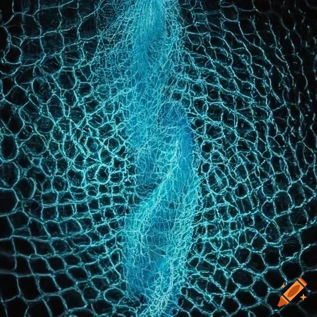 Coarse-meshed net tightly knotted in two places on Craiyon