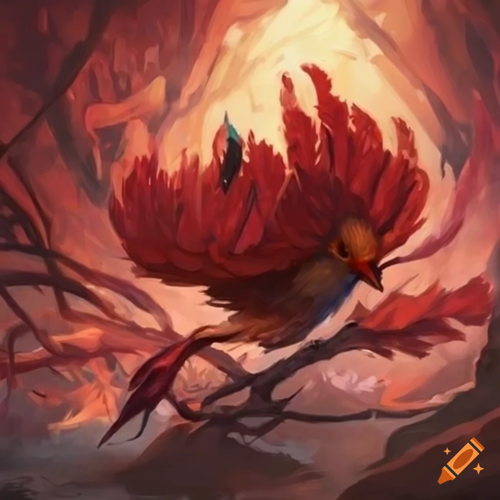Flowering Biomass in MTG art style featuring red biomass flower petal ...