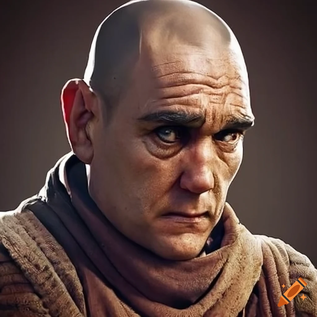 Vinnie jones in a medieval robber costume on Craiyon