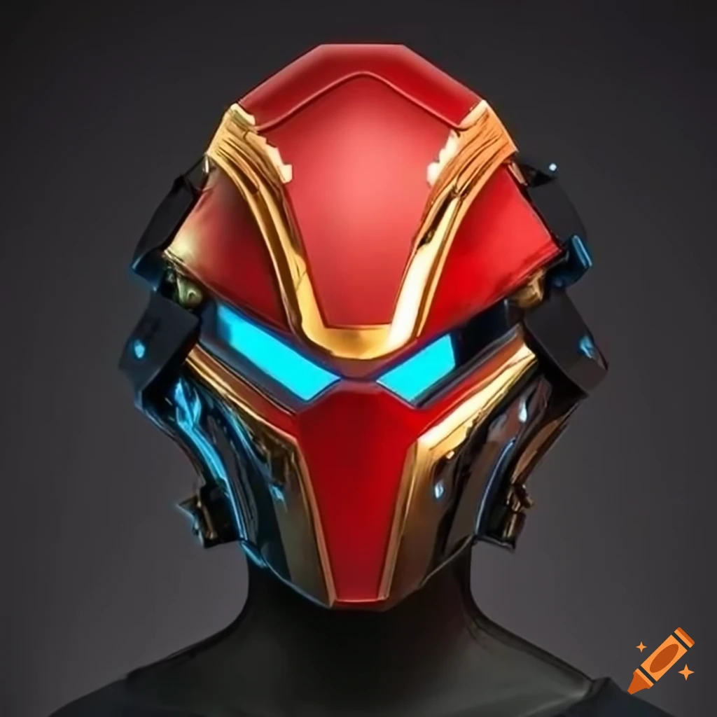 Sci-fi futuristic superhero combat helmet with Phoenix-inspired design ...