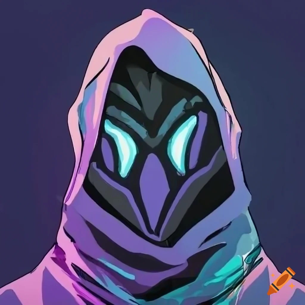 Childish style drawing of omen from valorant on Craiyon