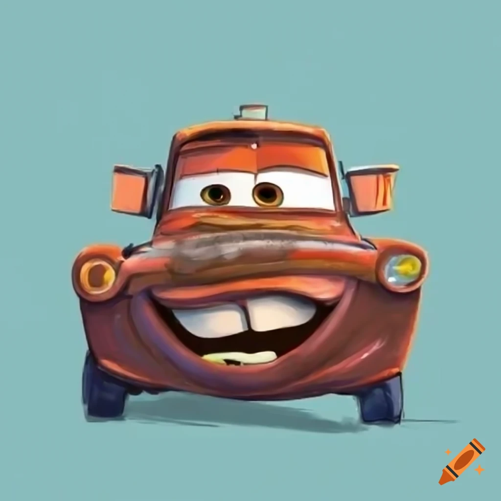 Illustration of Tow Mater from the Cars series with an autism theme on ...