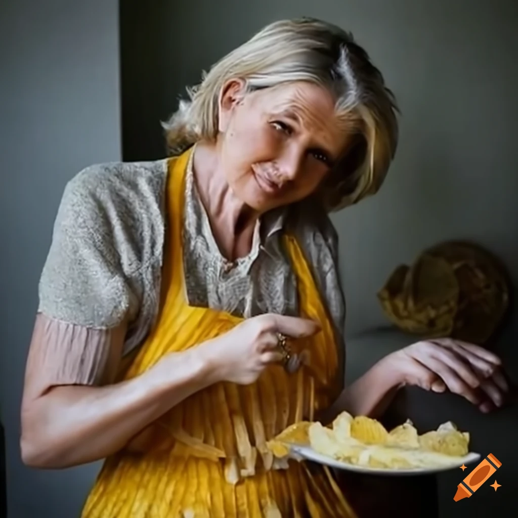 Martha Stewart cooking homefries from potato chips in a post ...