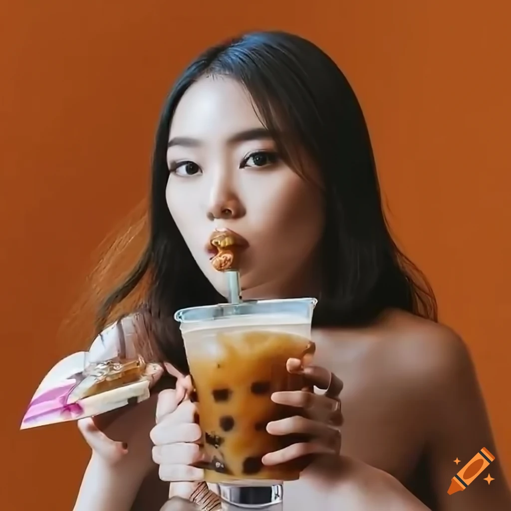 People Enjoying Boba Tea In A Social Media Post On Craiyon