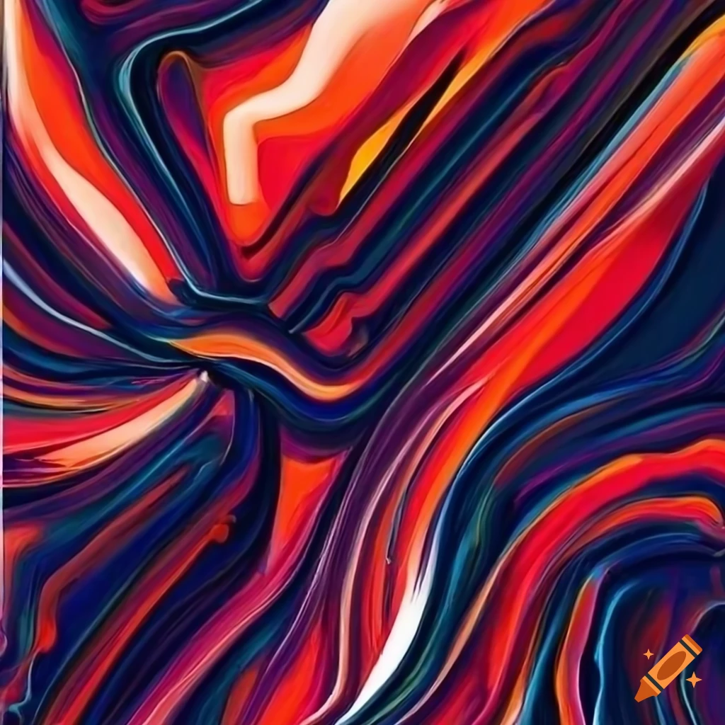 Vibrant abstract art with bold lines and contrasting hues on Craiyon