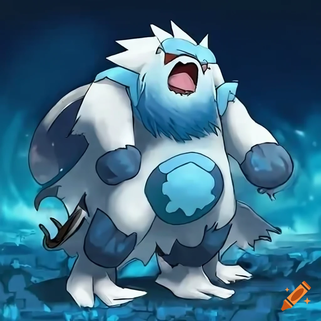 Ice type yeti viking Pokemon in full body view on Craiyon
