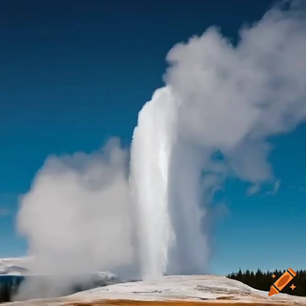 Old faithful geyser in yellowstone on Craiyon