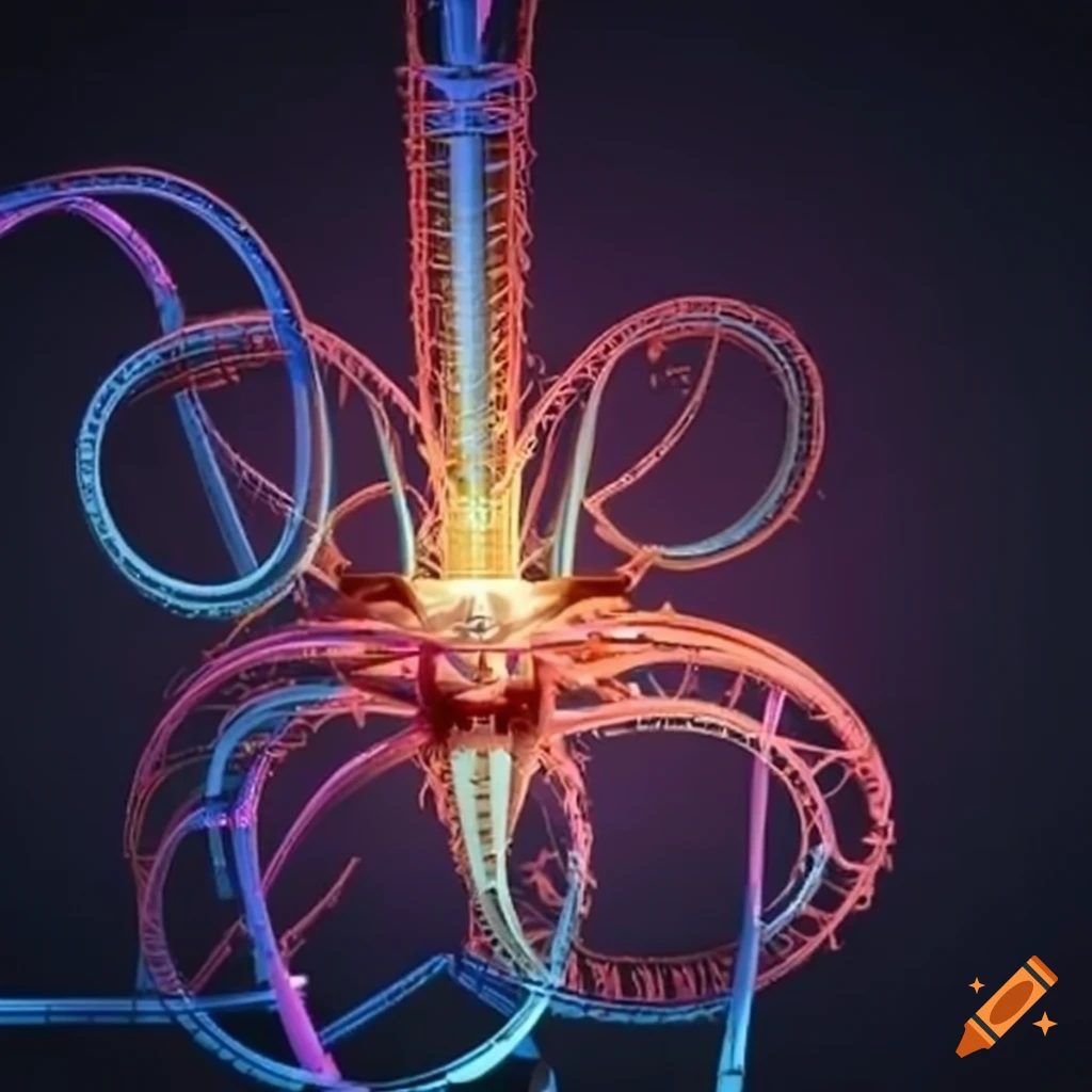 Roller coaster inspired by nervous system on Craiyon