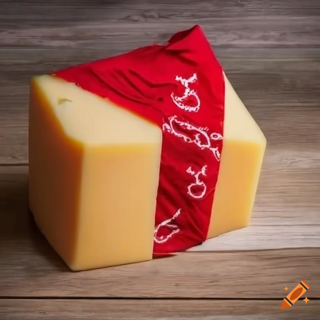 Cheddar cheese with red bandana like rambo holding a machine gun on Craiyon