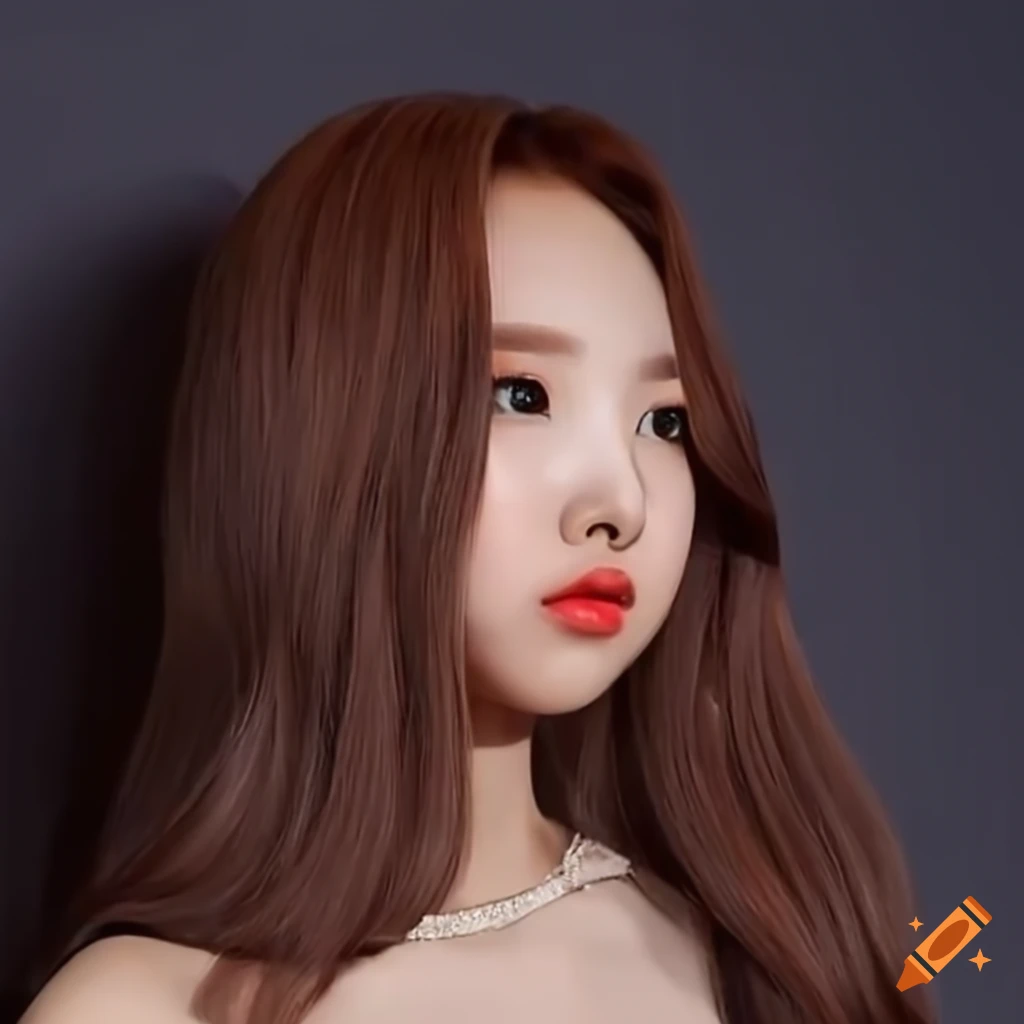 Twice Nayeon with bronze hair color on Craiyon