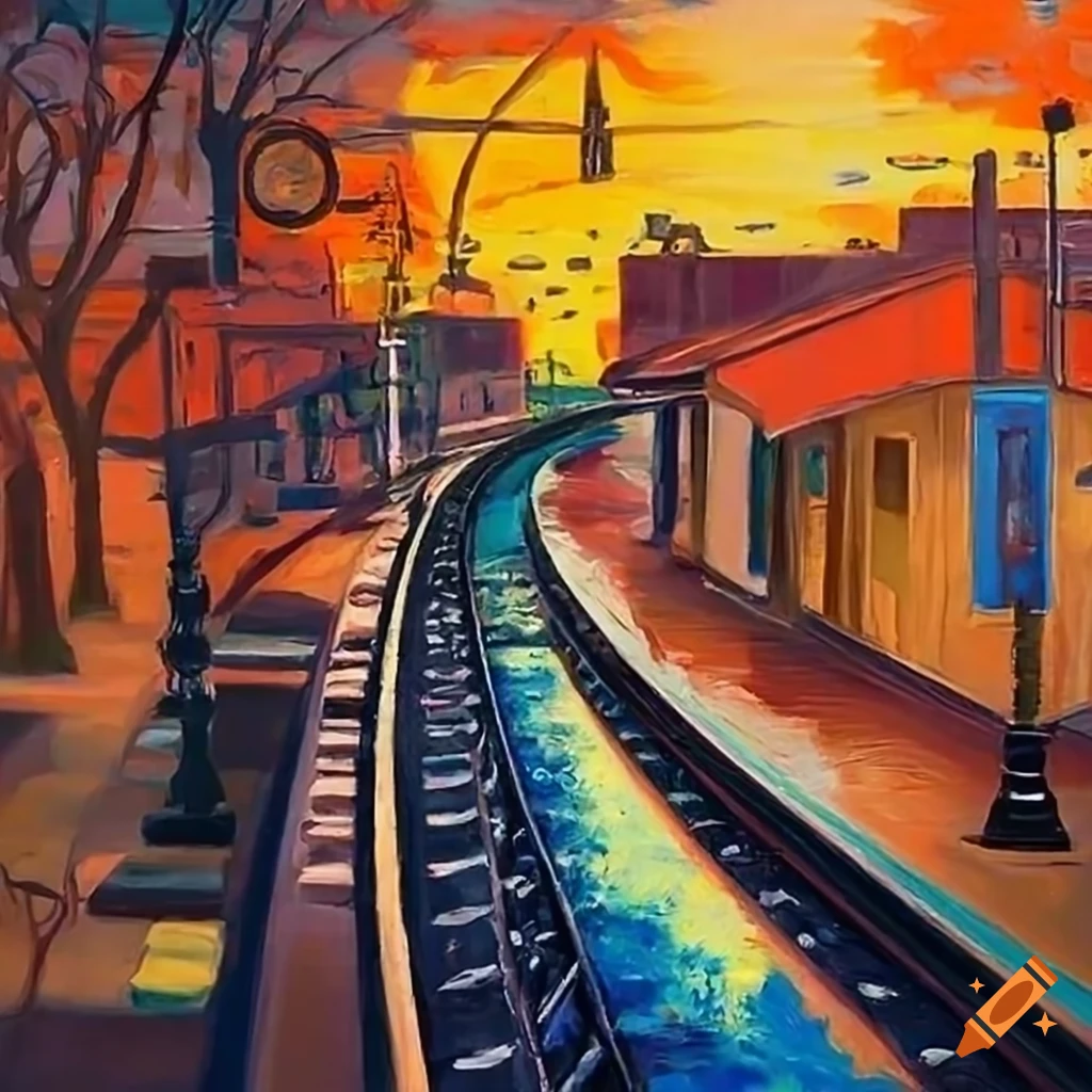 Art deco oil painting with colorful oriental east asia theme on Craiyon