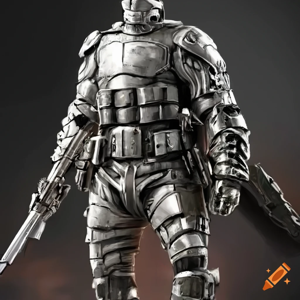 Silver soldier on Craiyon