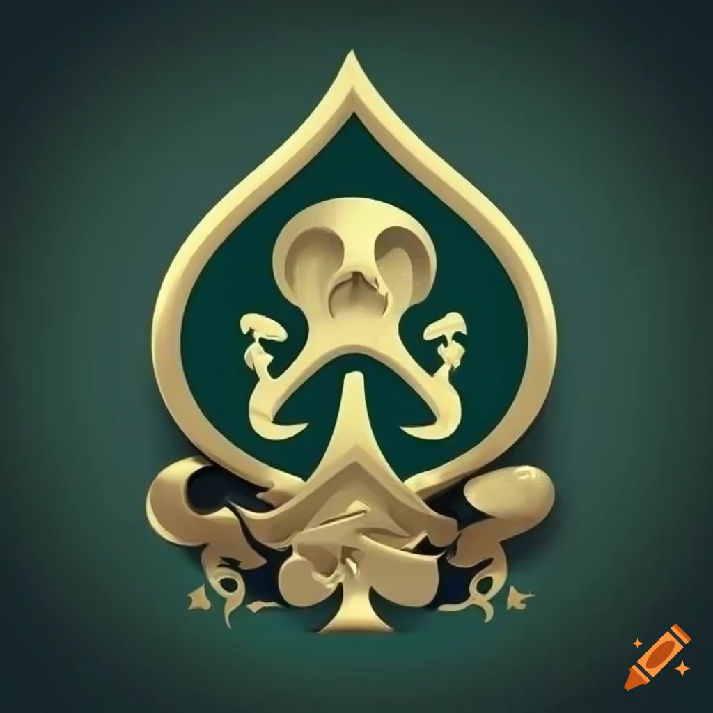 Family Crest with Pirate Logo resembling Ace of Spades on Craiyon