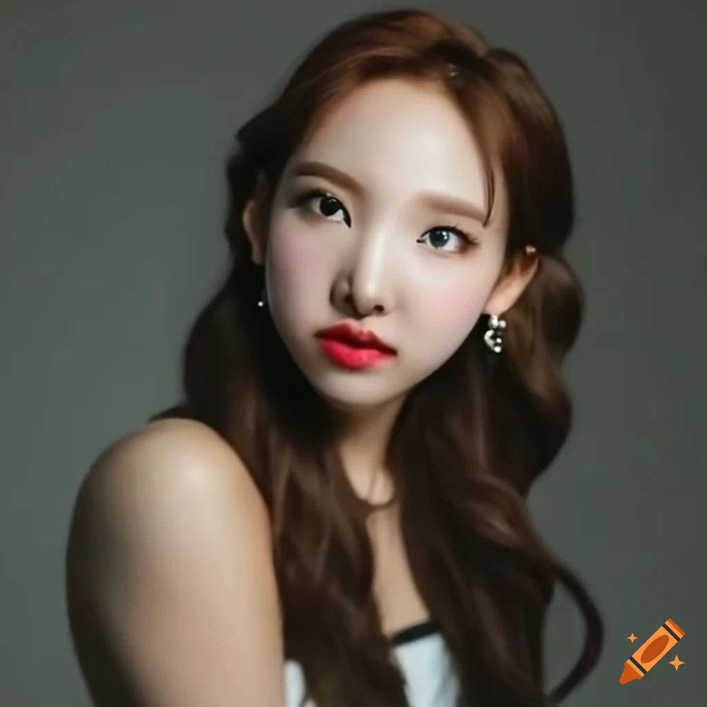 Twice Nayeon with caramel hair color on Craiyon