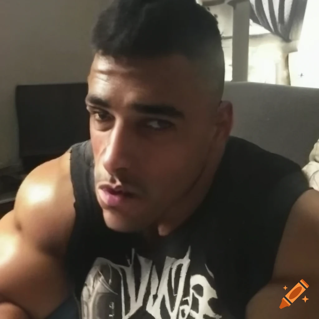 Rugged and handsome man taking a selfie on Craiyon