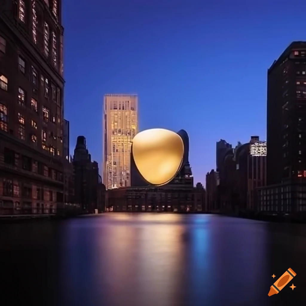 Apple architecture building in New York City on Craiyon