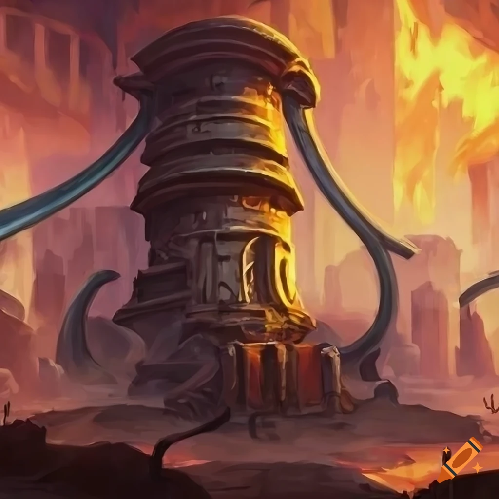 Righteous vessel fluid tank in a room with pipes - Magic The Gathering ...