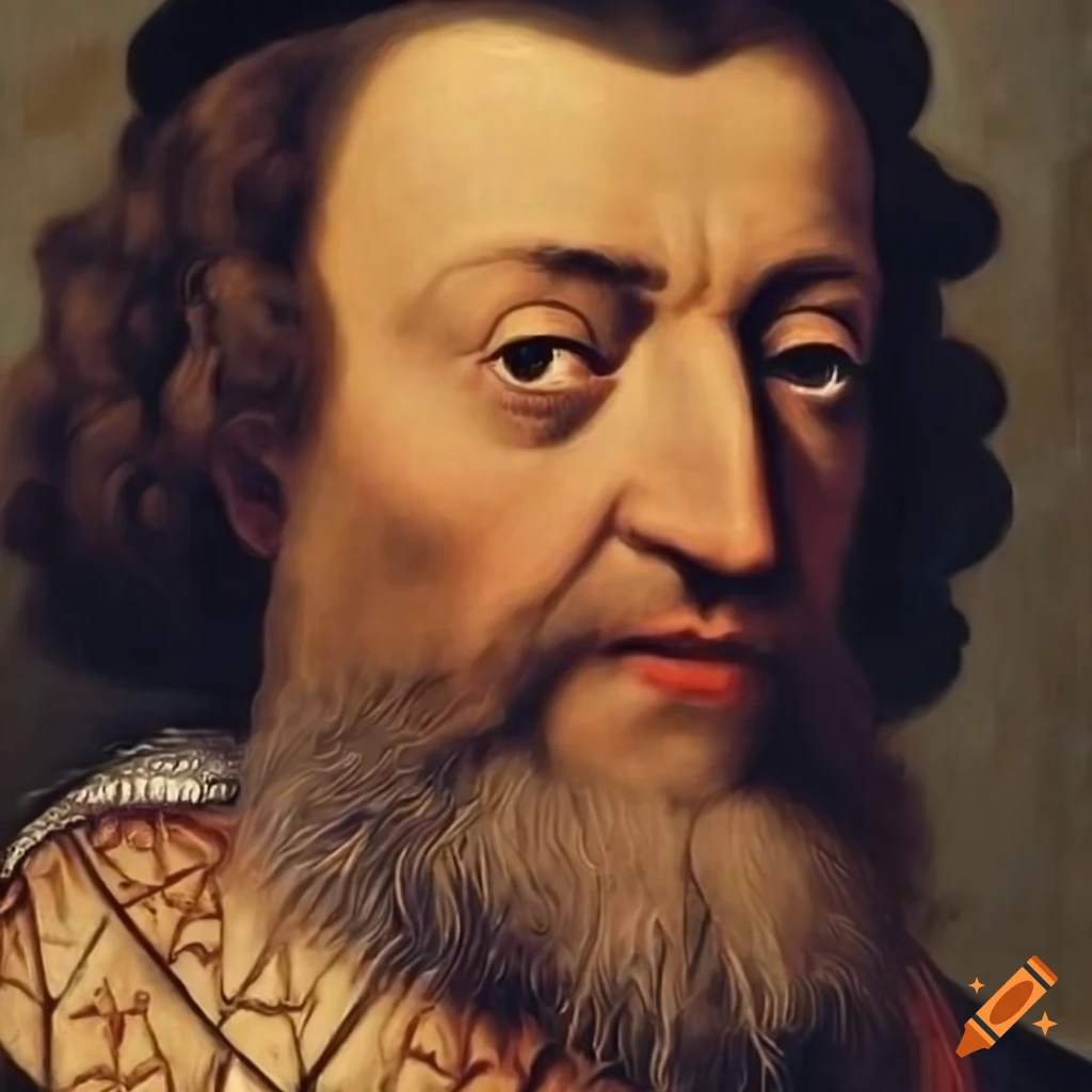 Close-up of charles vii in an iconic tense scene with pronounced ...