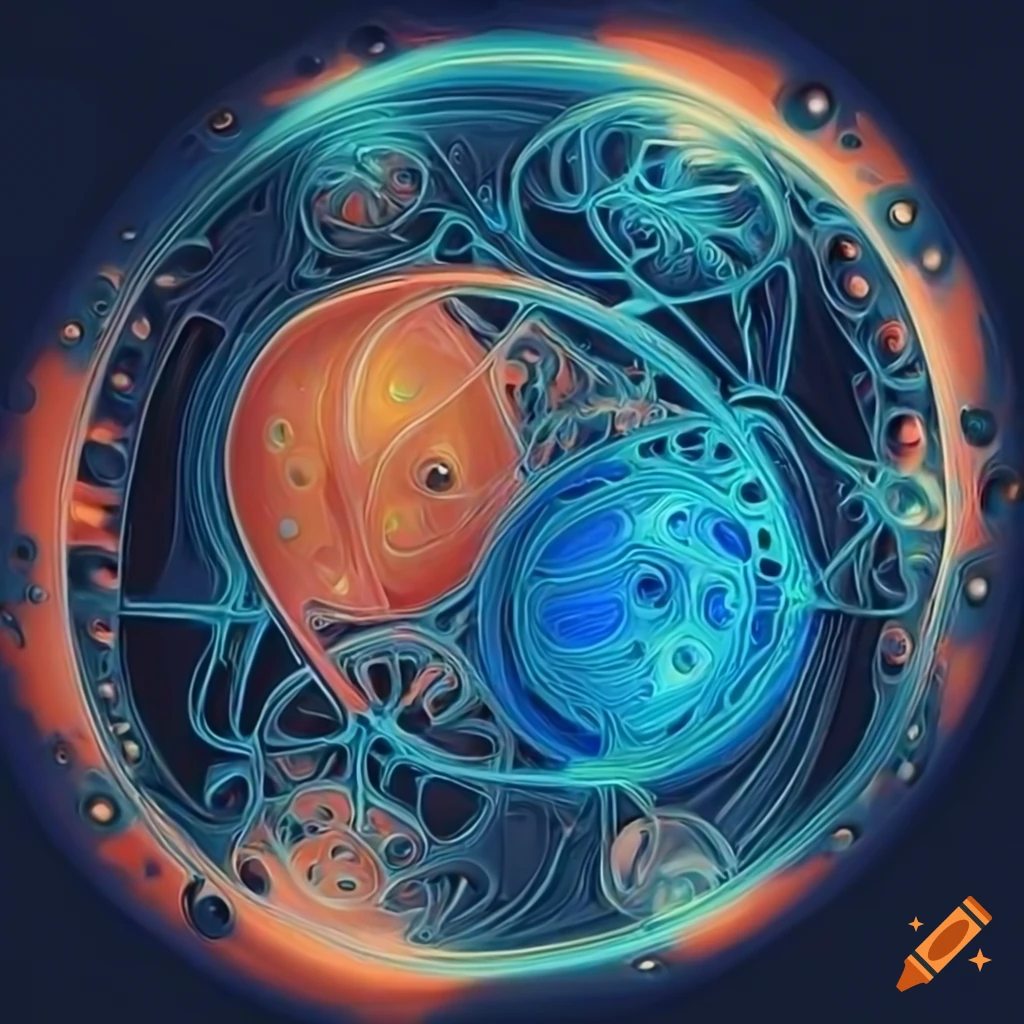 Abstract x-ray image of a robot, detailed metallic surfaces on Craiyon