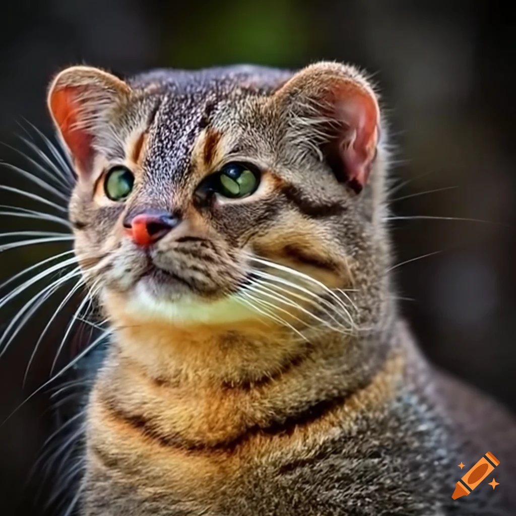 Imaginative hybrid creature resembling a mix of cat, mongoose, and ...