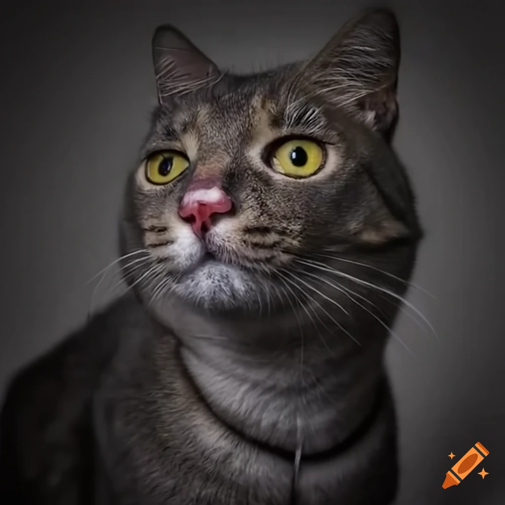 Mad-looking cat on Craiyon