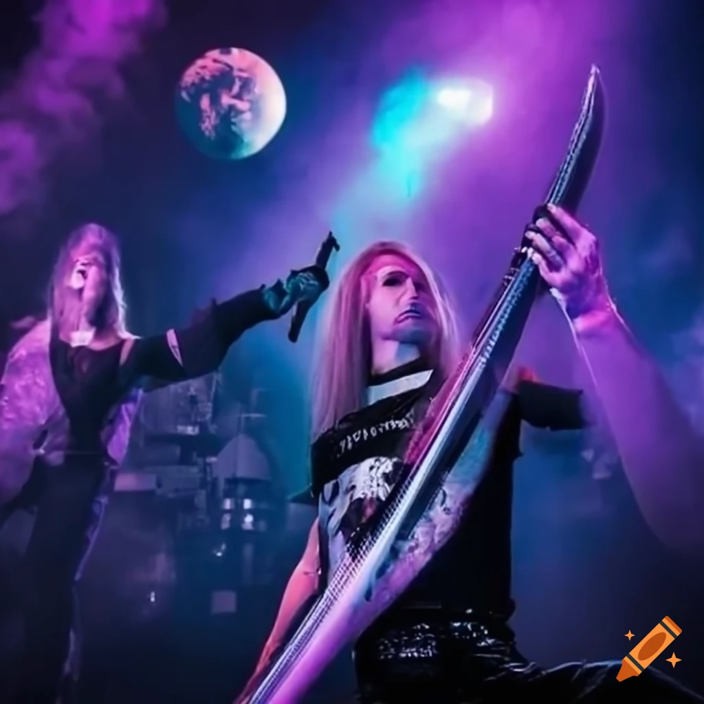 Metal festival in outer space on Craiyon