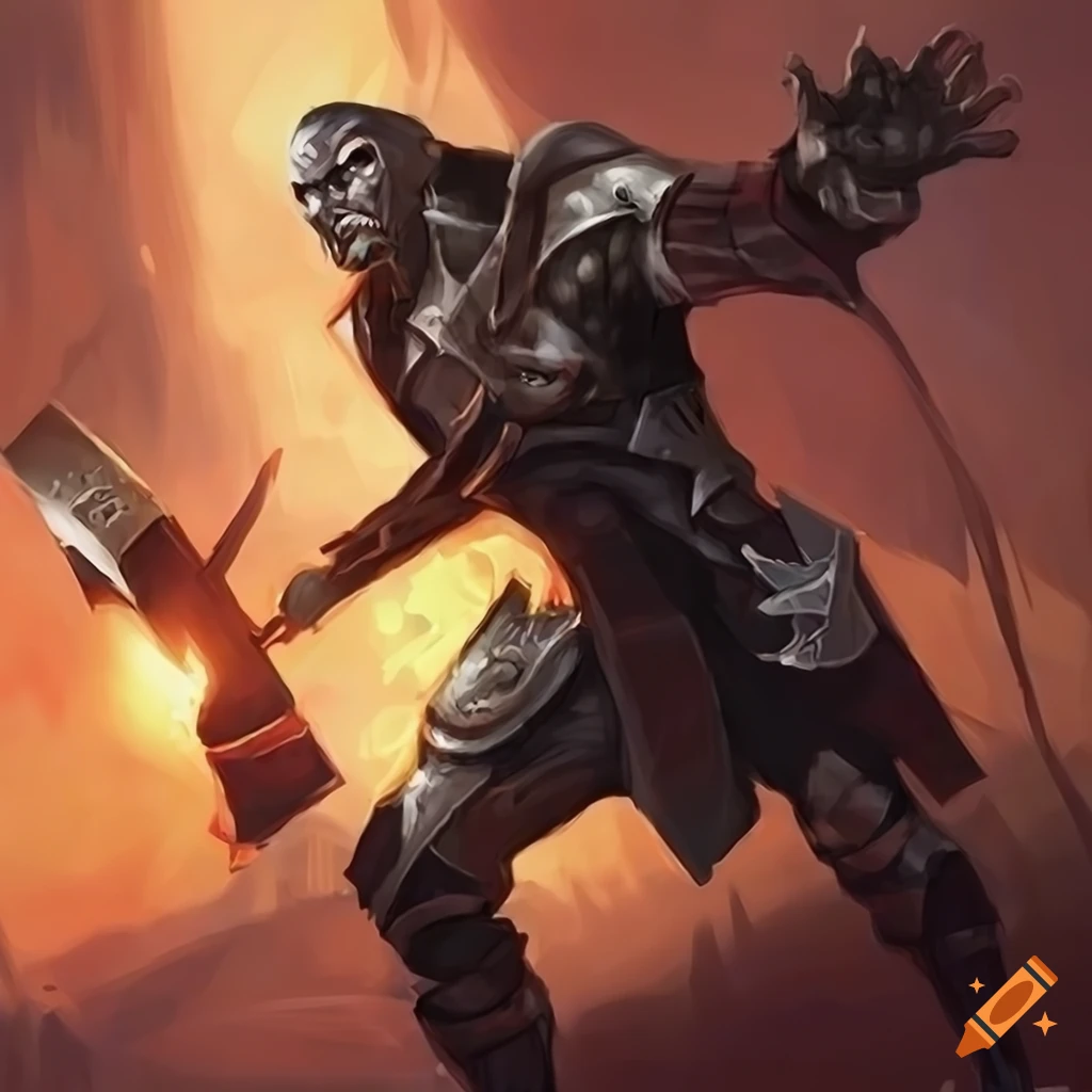 Human soldier from Magic: The Gathering with spark sliver on Craiyon