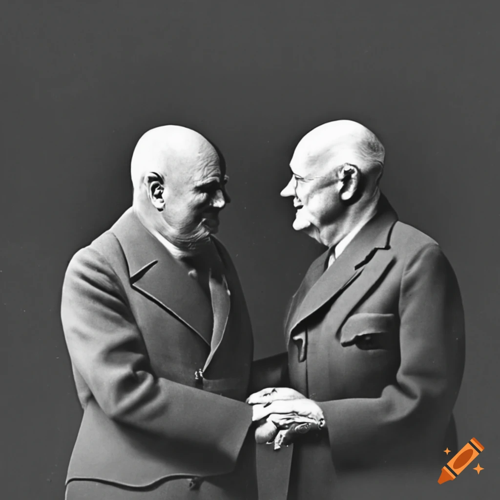 Historic moment of winston churchill, stalin, and eisenhower shaking ...