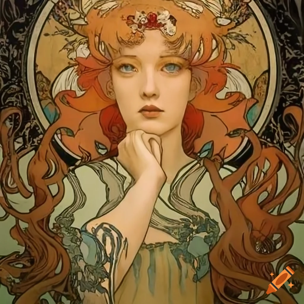 Abstract artwork with deep glow lighting influenced by gurney, mucha ...