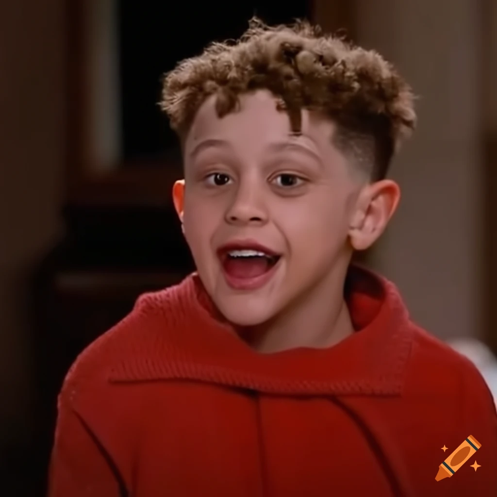 Patrick Mahomes as Kevin McCallister in Home Alone movie on Craiyon