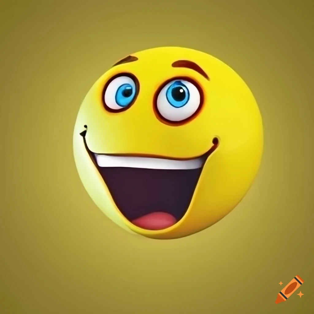 Cheerful yellow smiley face character scratching head in confusion on ...