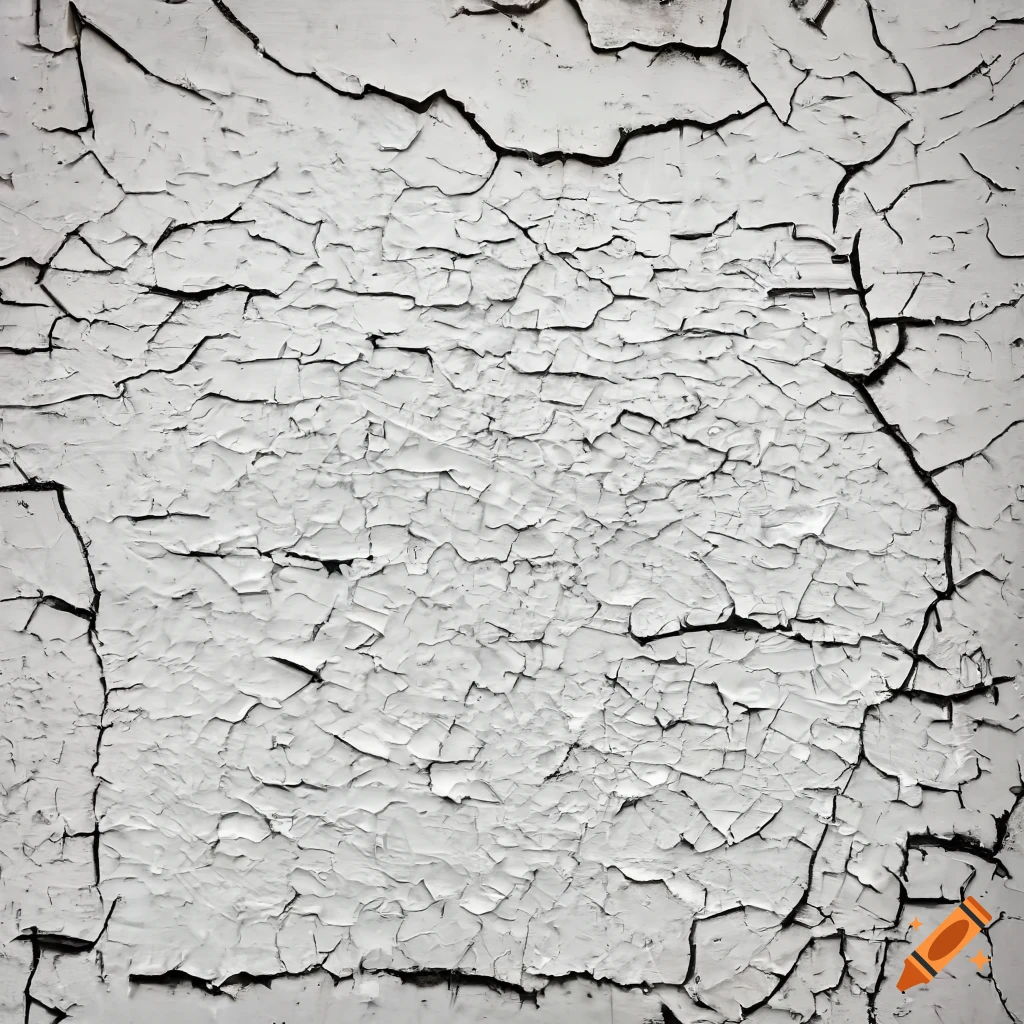 Distressed white texture with cracked and chipping paint on Craiyon