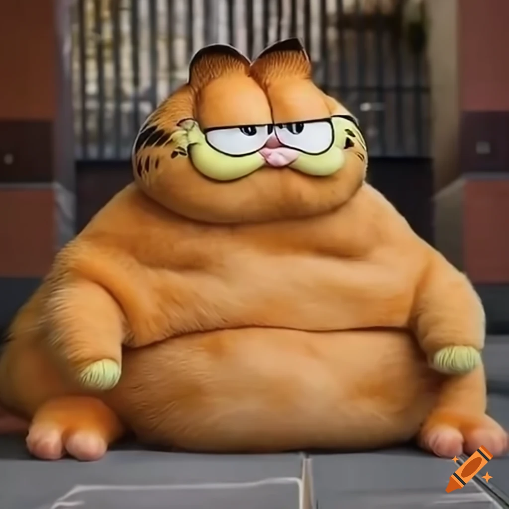 Garfield as a sumo wrestler causing chaos in an Italian restaurant on ...