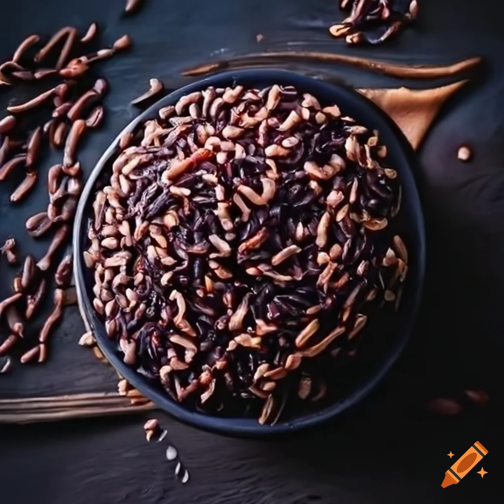 Black rice porridge on Craiyon