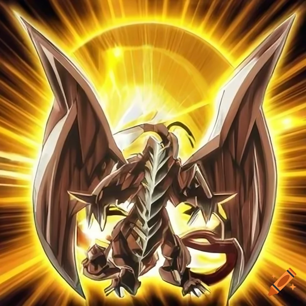Majestic dragon with yellow eyes and open wings in yu-gi-oh! tcg style ...