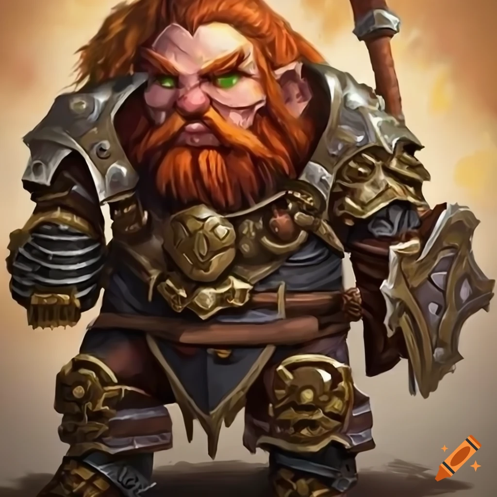Dwarf fighter character on Craiyon