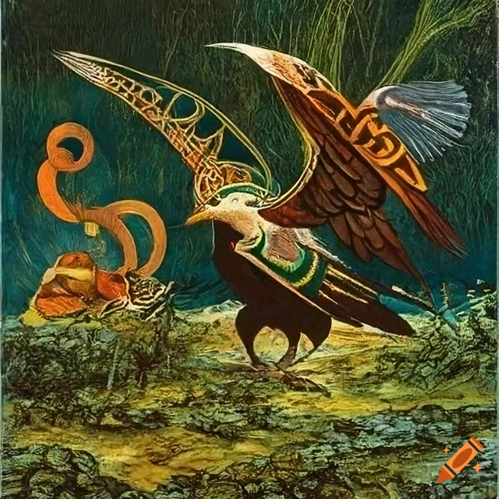 Celtic and native Salish designs with Seahawks, ravens, fish, and ...