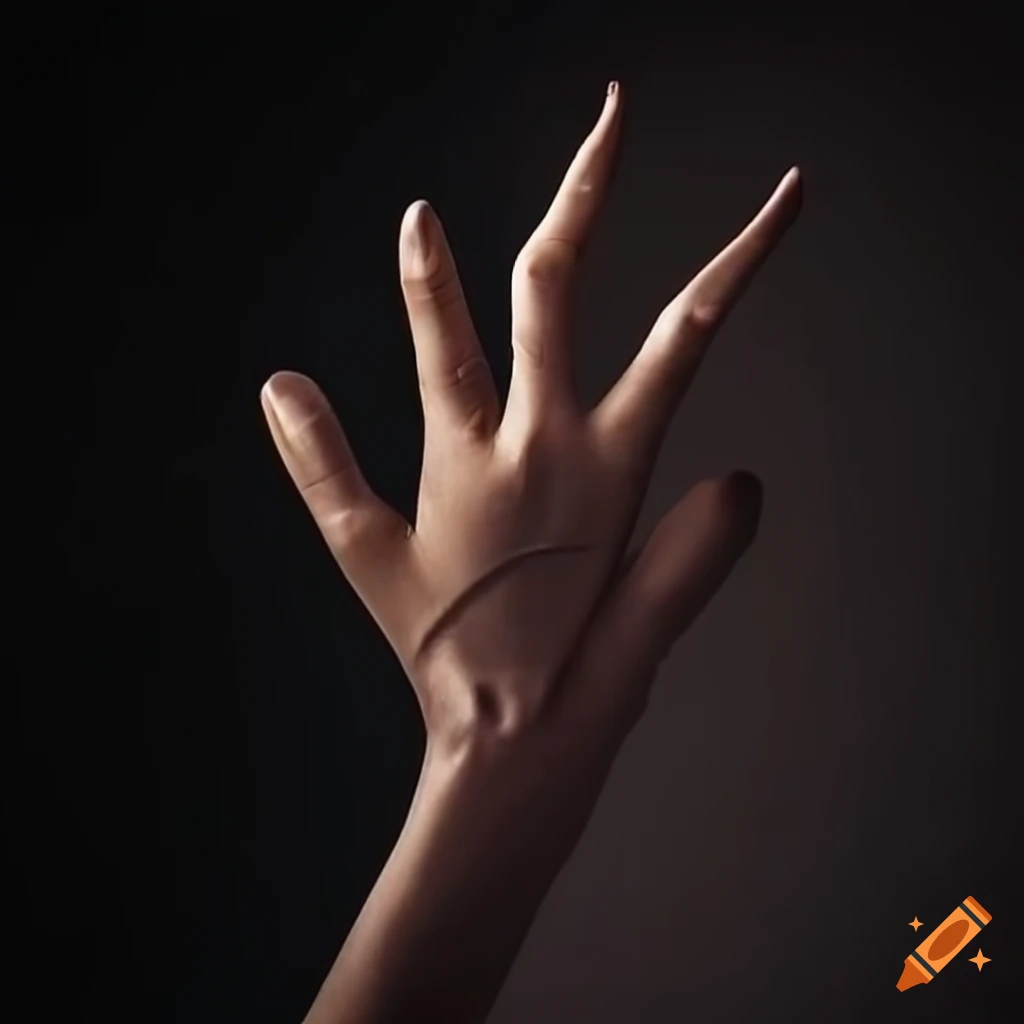 Long, skinny, sharp hands on Craiyon