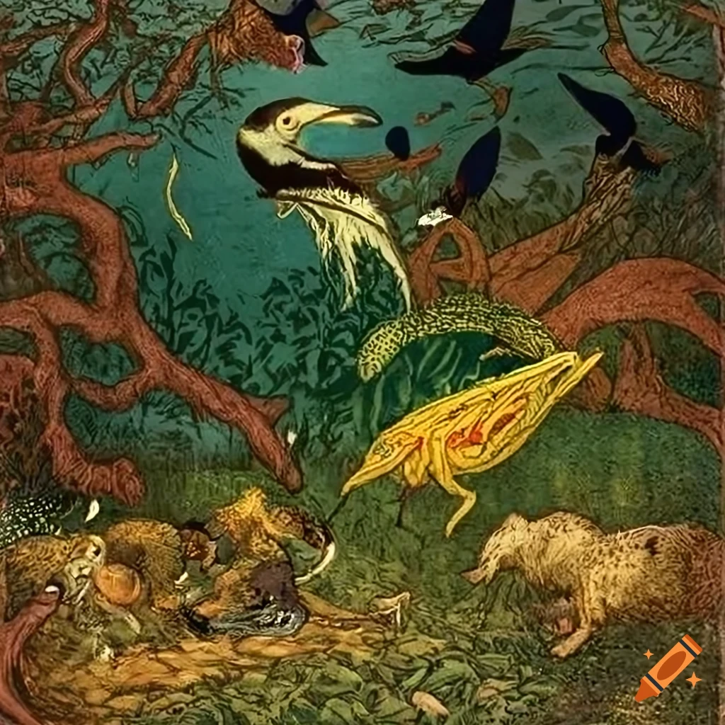 Celtic and native Salish designs with Seahawks, ravens, fish, and ...