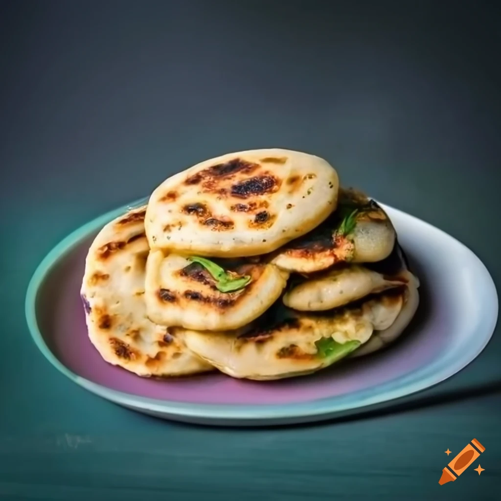 Salvadoran pupusas, traditional dish from el salvador on Craiyon