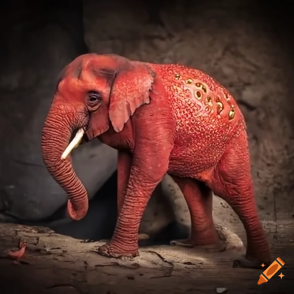 Strawberry elephant creation on Craiyon