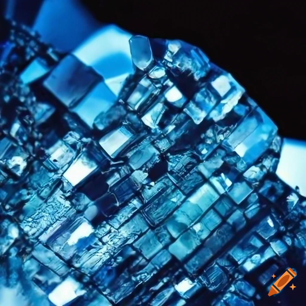 Crystal under electronic microscope on Craiyon