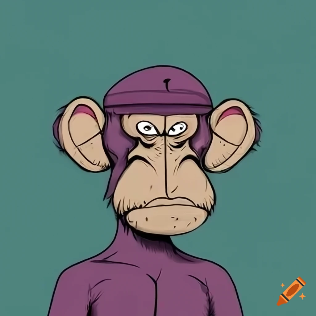 Unique ape-inspired artwork on solid backgrounds on Craiyon