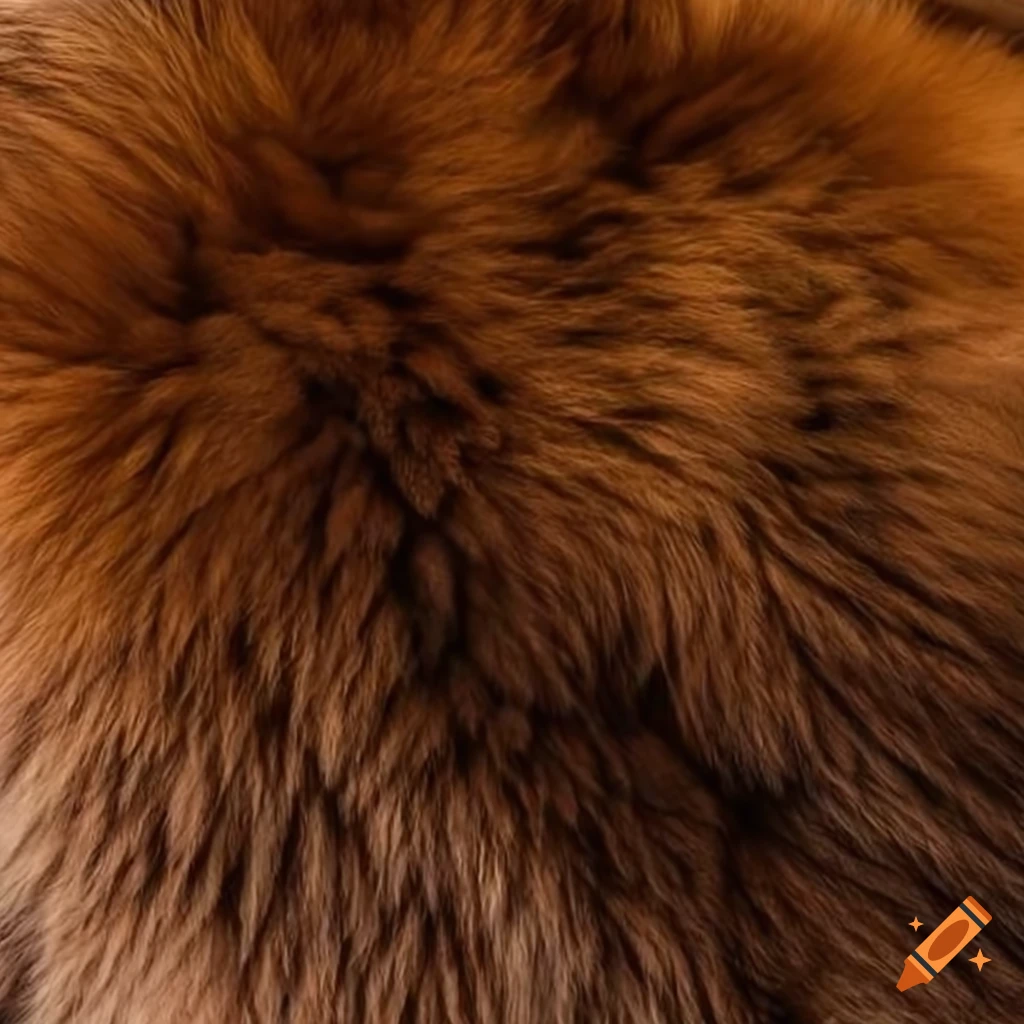 Luxurious fox-fur rug with plush and fluffy texture on Craiyon