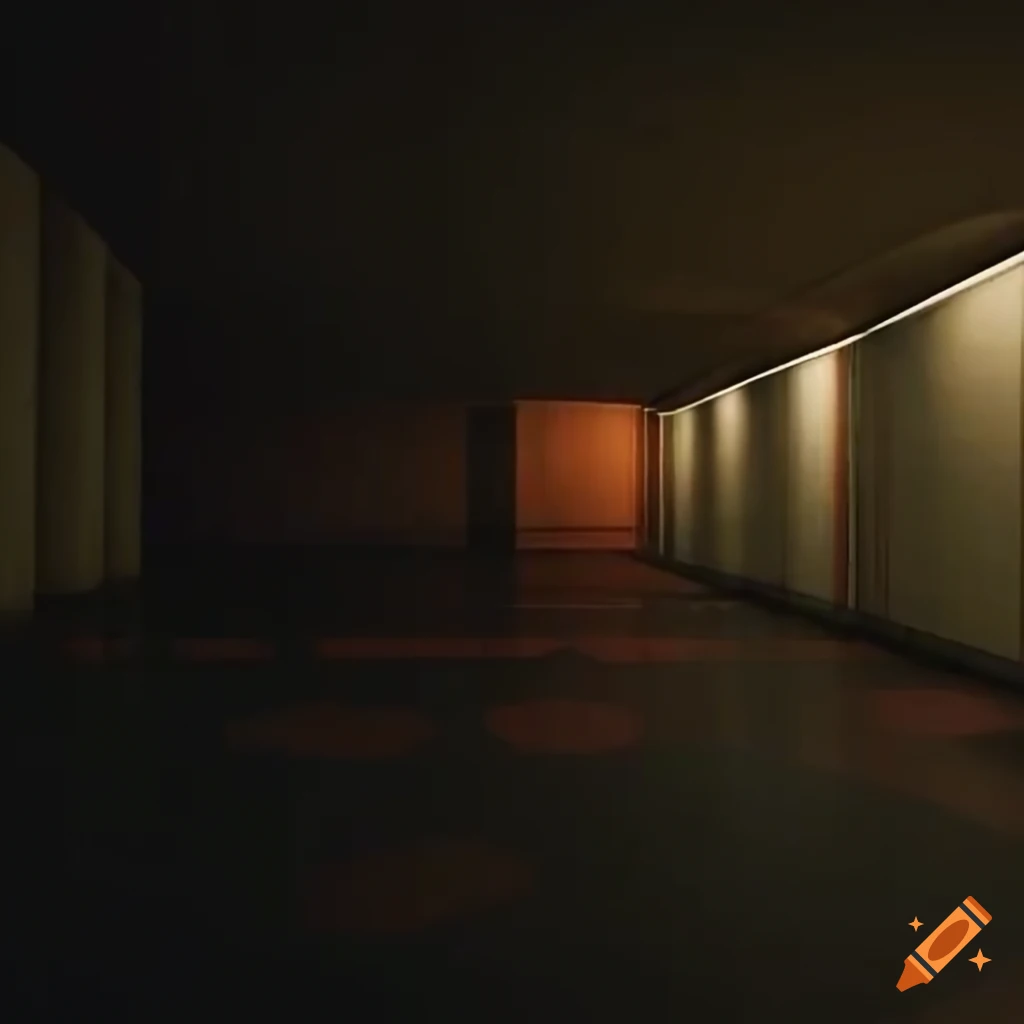 Underground mall liminal space with balloons and a swingset on Craiyon