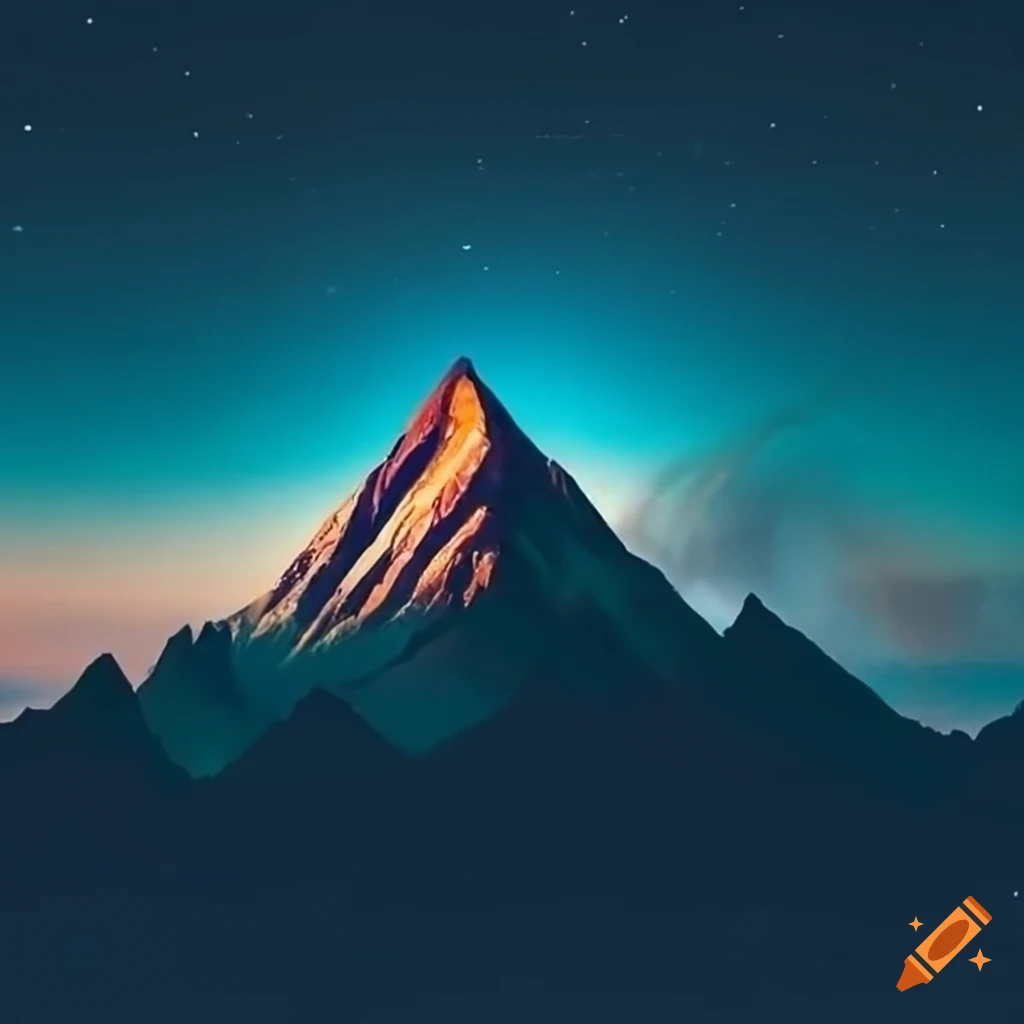 Scenic mountains landscape on Craiyon