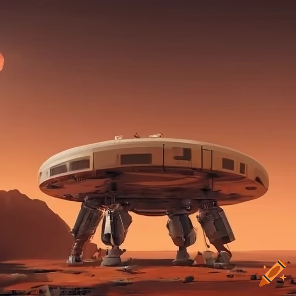 Military base on Mars with advanced complex on Craiyon