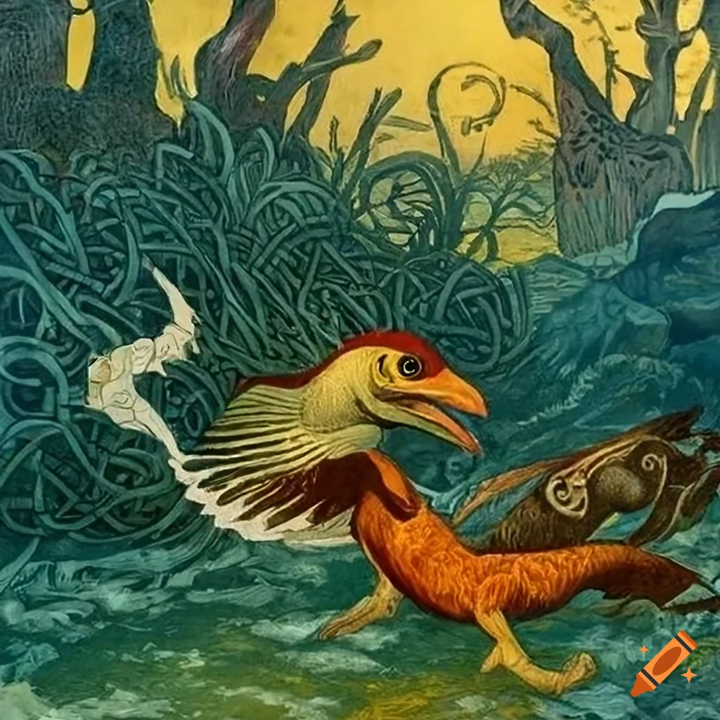 Celtic and native salish designs with seahawks, ravens, fish, and ...