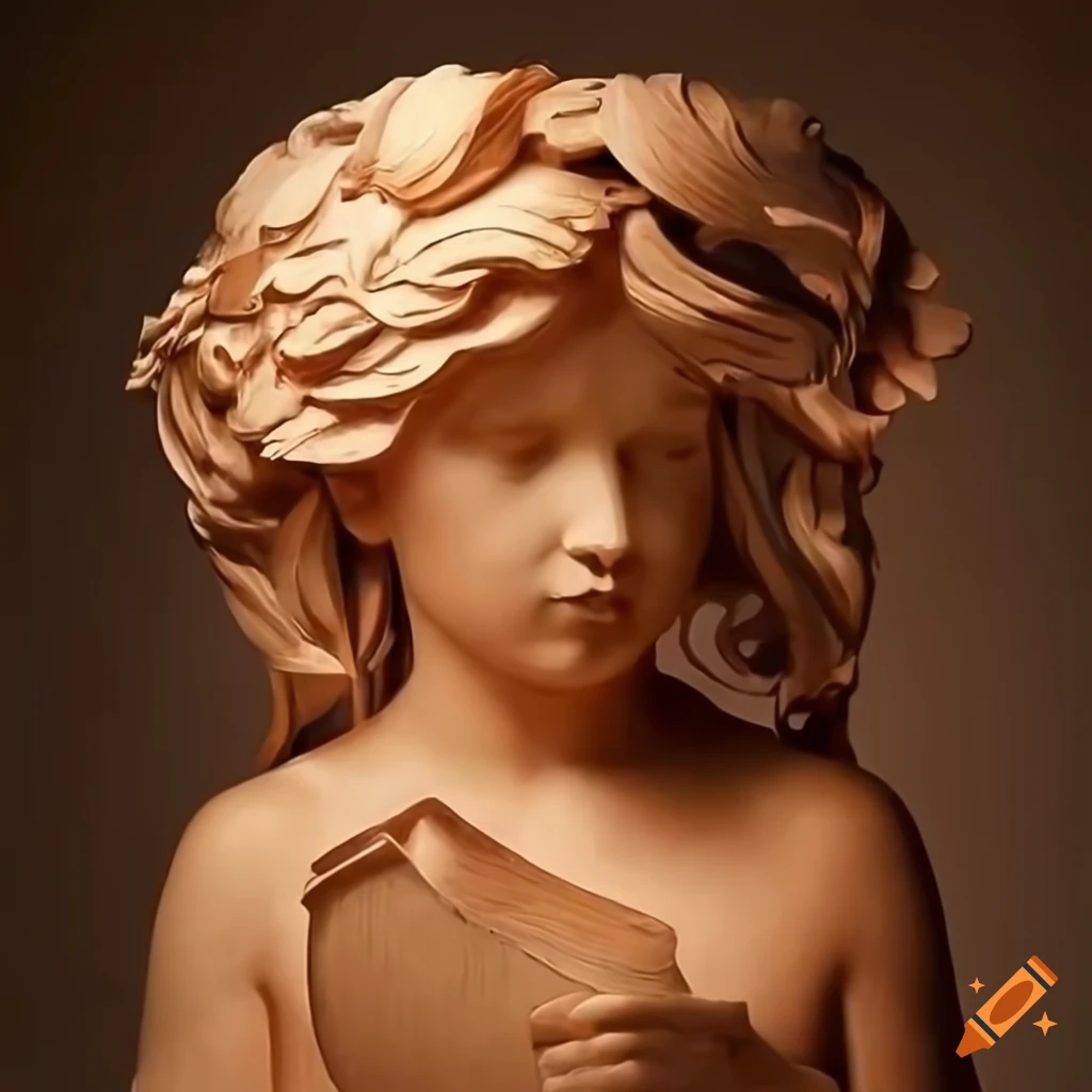 Stunning carving sculpture with deep lighting inspired by mucha ...